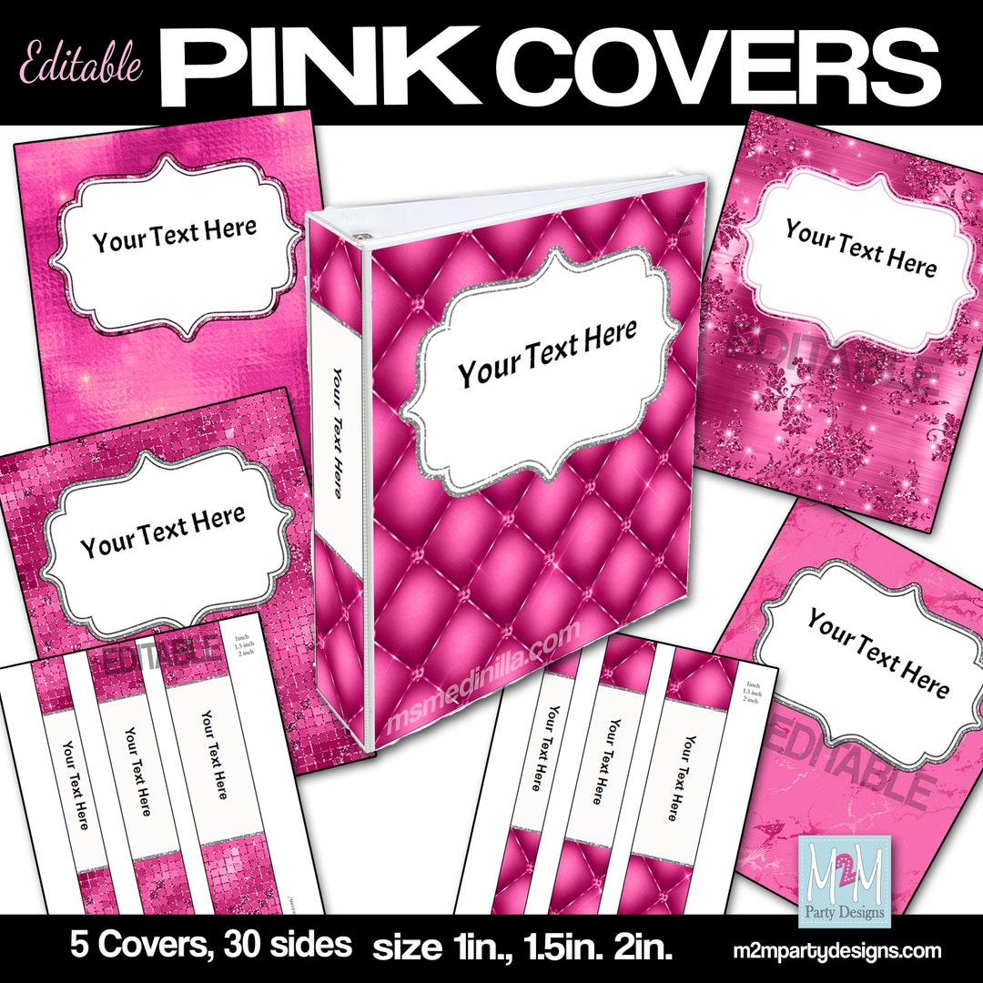 Pink Binder Cover Printable Editable Covers Super Student. Teacher ...