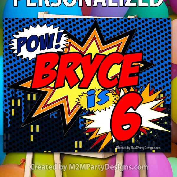 Superhero Dessert Sign - Etsy