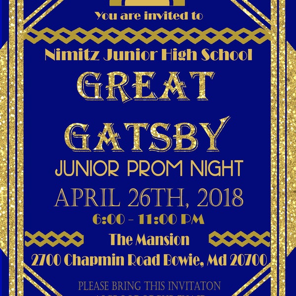 Royal Blue Prom Flyer - Etsy
