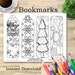 Christmas Bookmark Coloring Bookmarks Bookmark, Winter Holiday Coloring ...