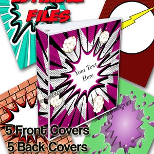 Superheroes Binder Covers Super Hero Student. Teacher Editable ...