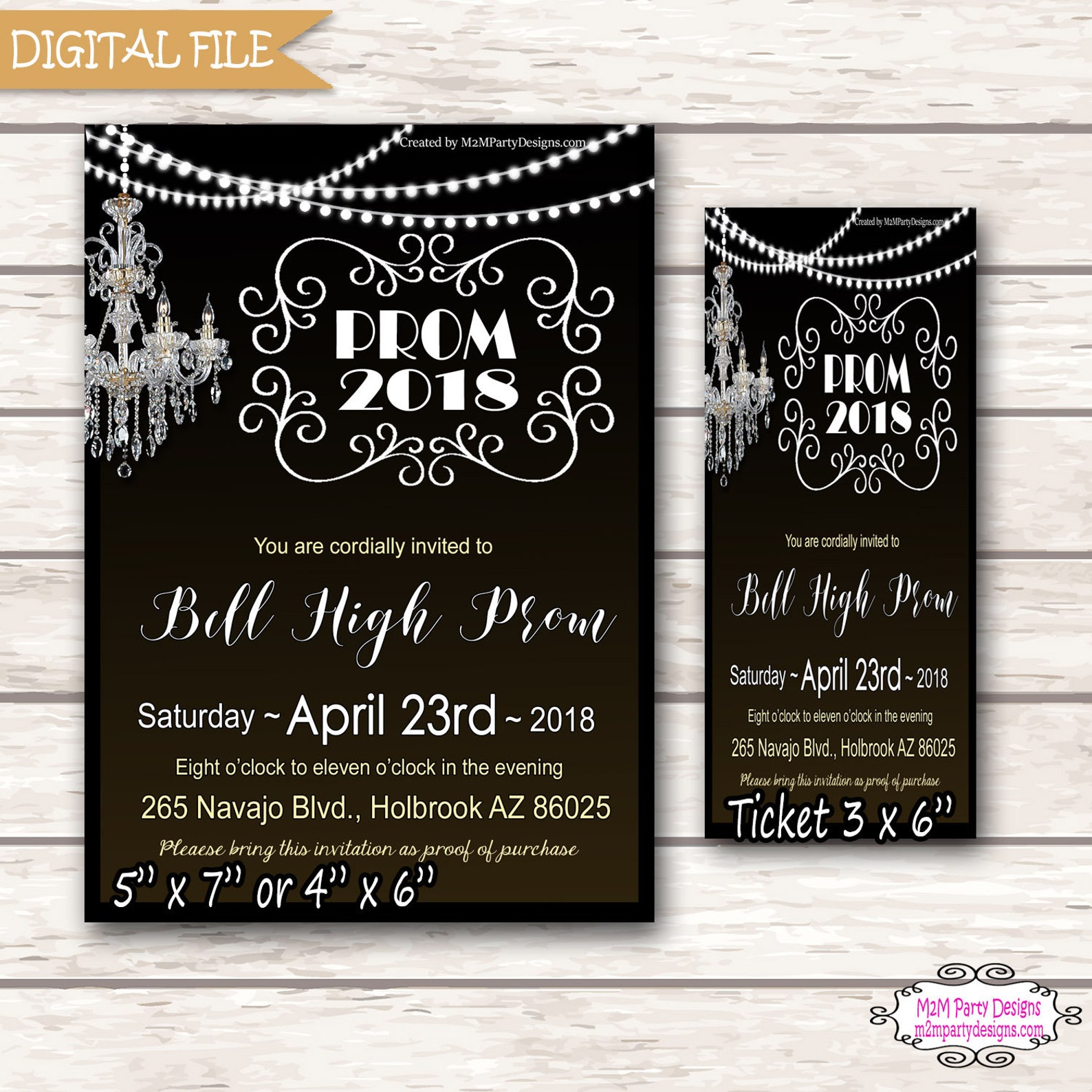 Prom Invitations Starry Night Gold Glitter Under the Stars - Etsy