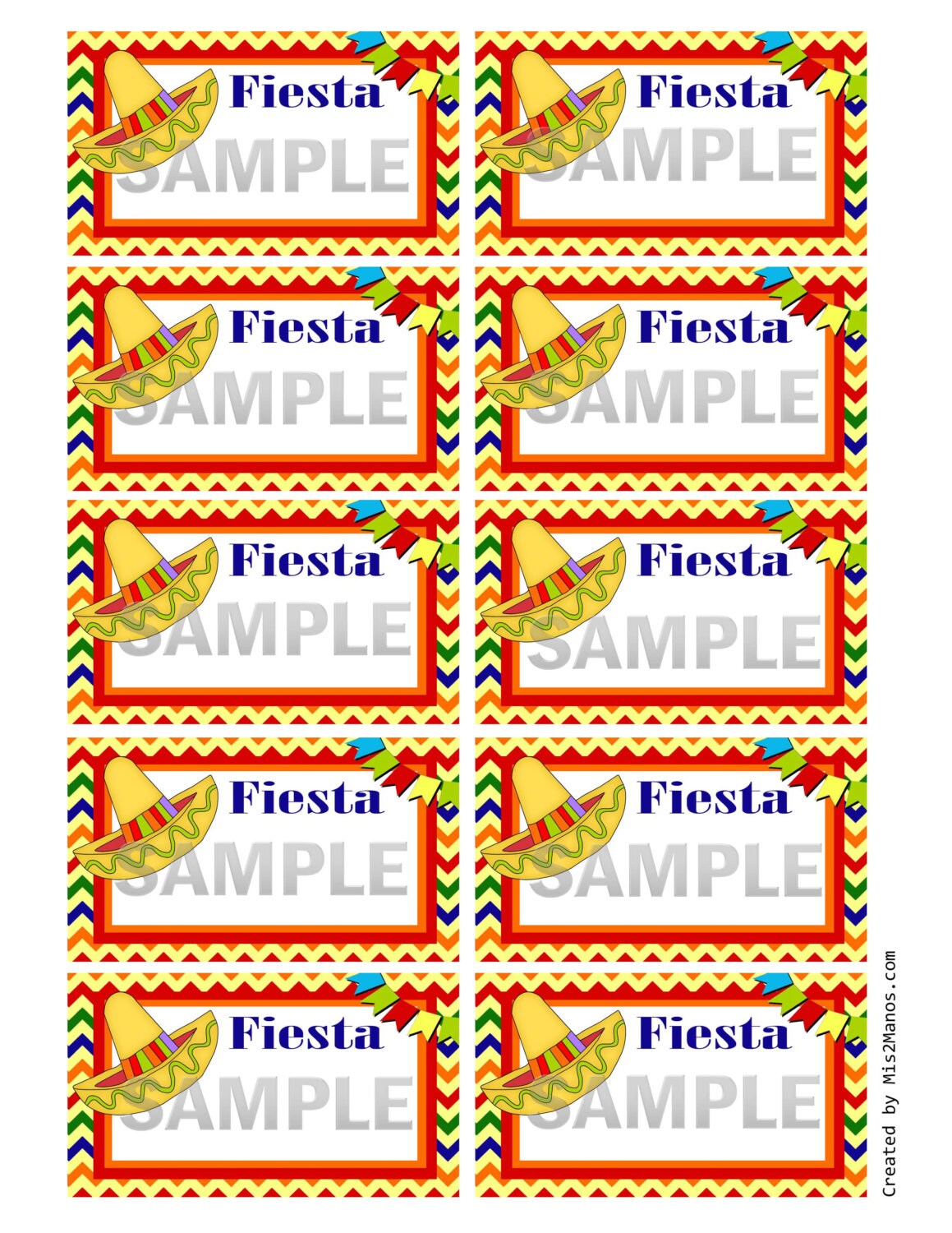 Fiesta Party Tags Graduation Baby Shower Birthday | Etsy
