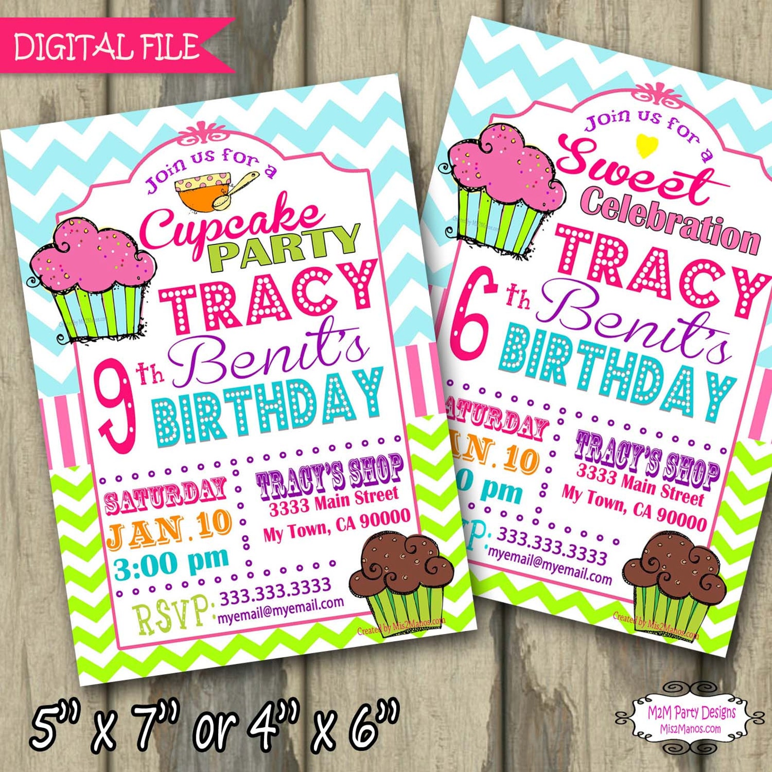 Cupcake Birthday Invitation Birthday Chef Cupcake Printable | Etsy