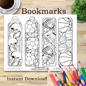 Sports Bookmark Coloring Bookmarks Bookmark, Football Coloring ...