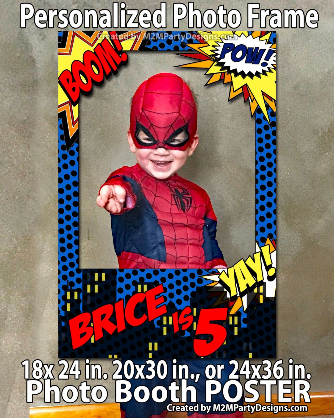 Superhero Theme/ Photo Booth / DIGITAL FILE / Prop Frame / Super Heroes ...