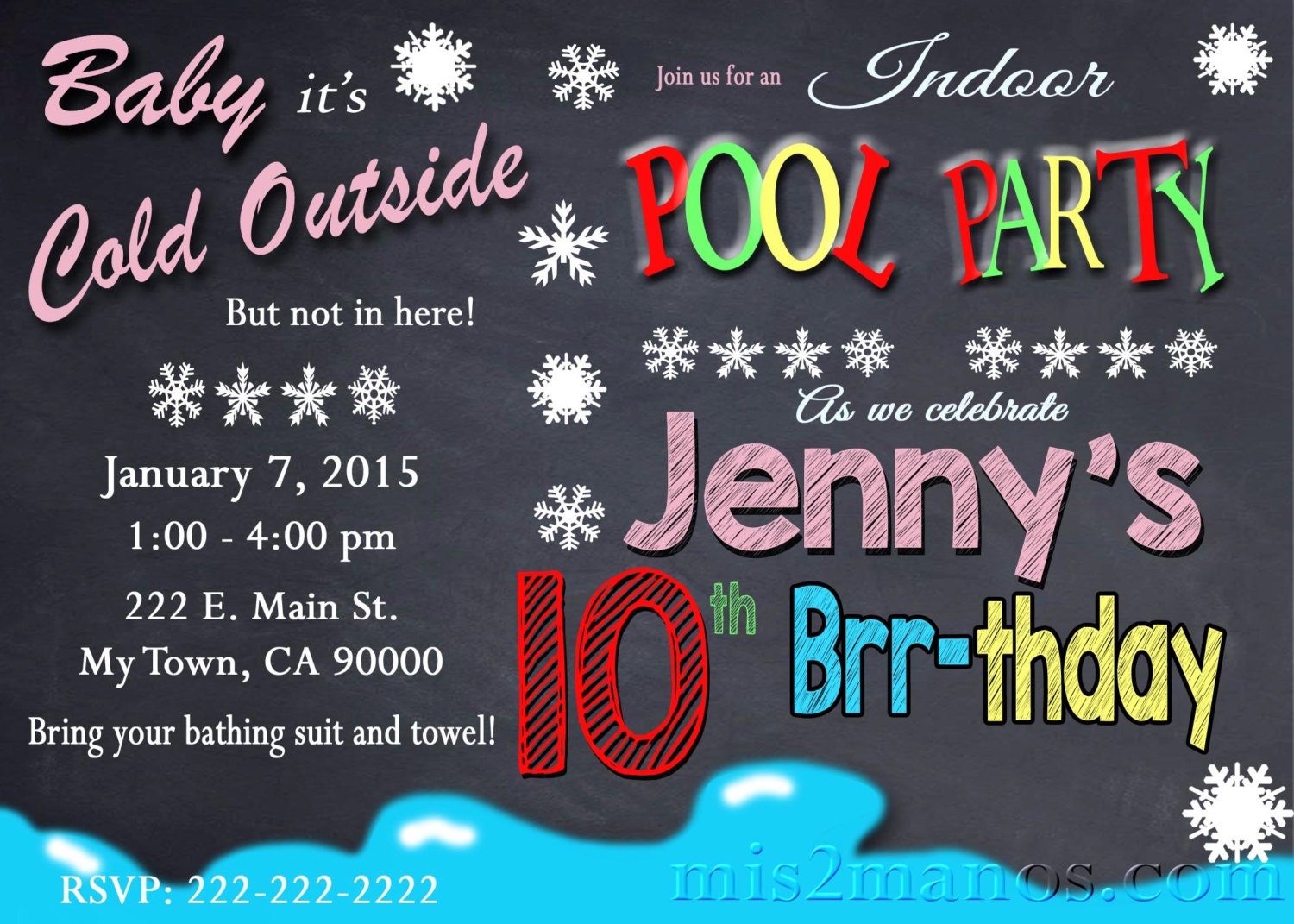 Printable FALL POOL PARTY Invitation Fall Birthday - Etsy Canada