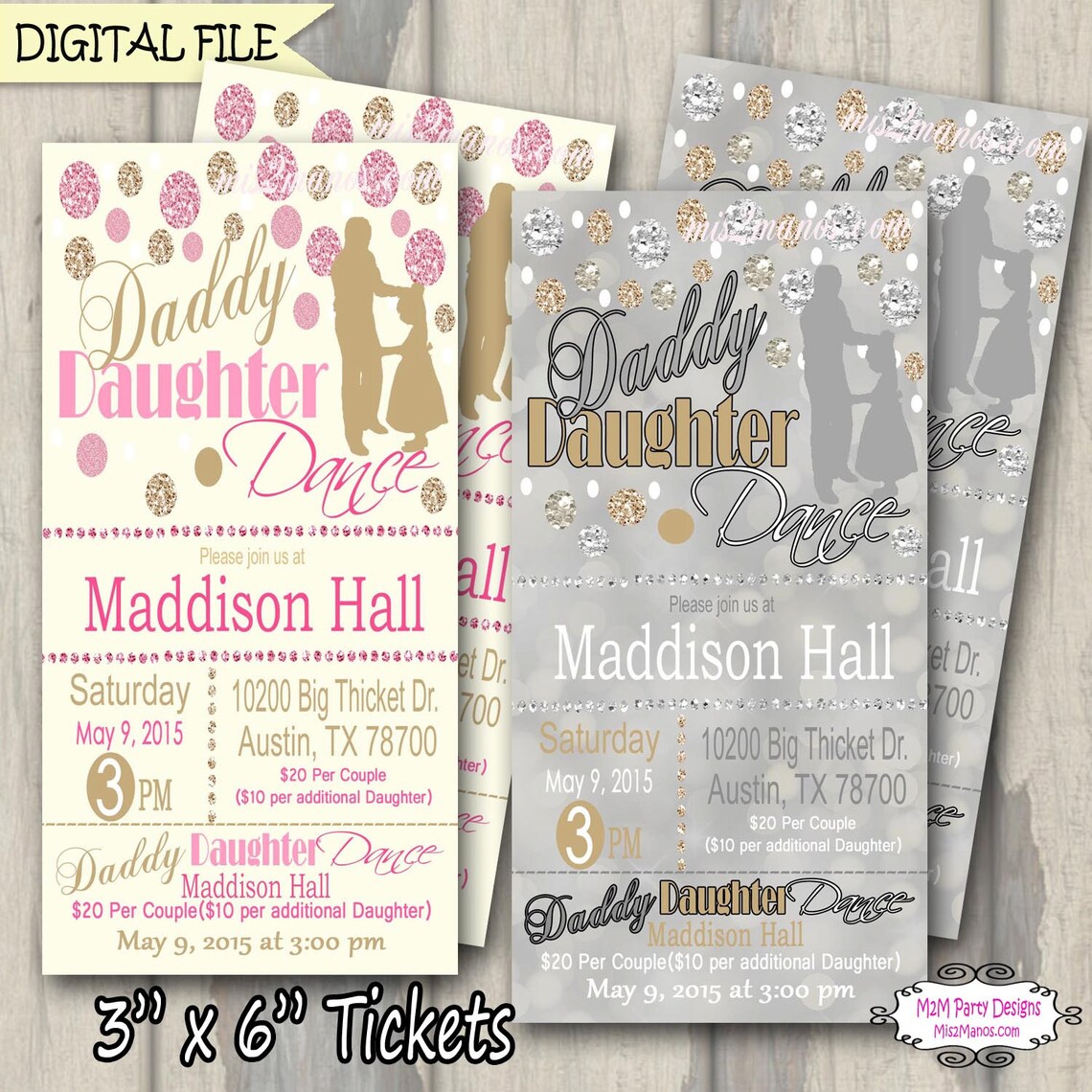 Daddy Daughter Dance Flyer or Ticket Dance Candyland - Etsy