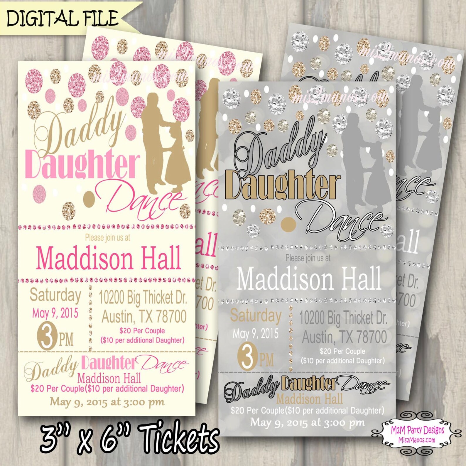 Father Daughter Dance Invitation. Daddy Daughter LUAU Dance. - Etsy