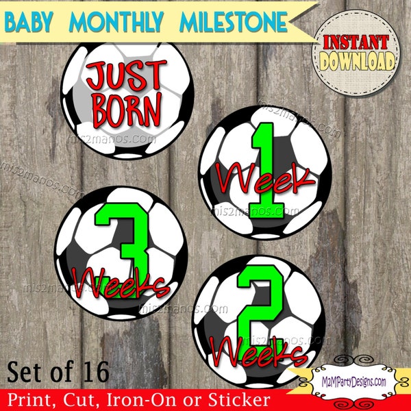 Monthly Age Stickers - Etsy