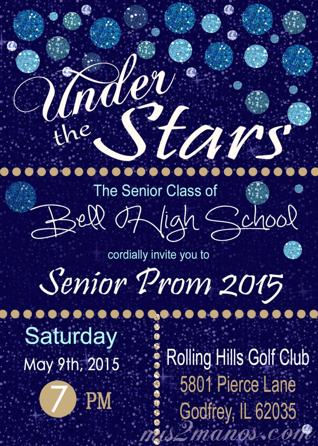 Under the Stars Invitation Graduation Invitation or Prom Party ...