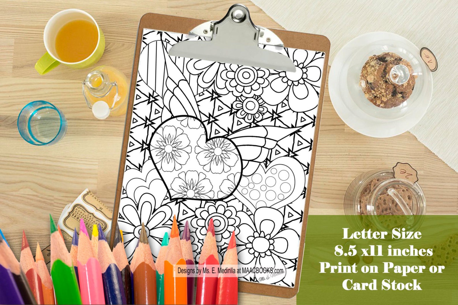 Printable Adult Coloring Book Valentine's Day PRINTABLE | Etsy