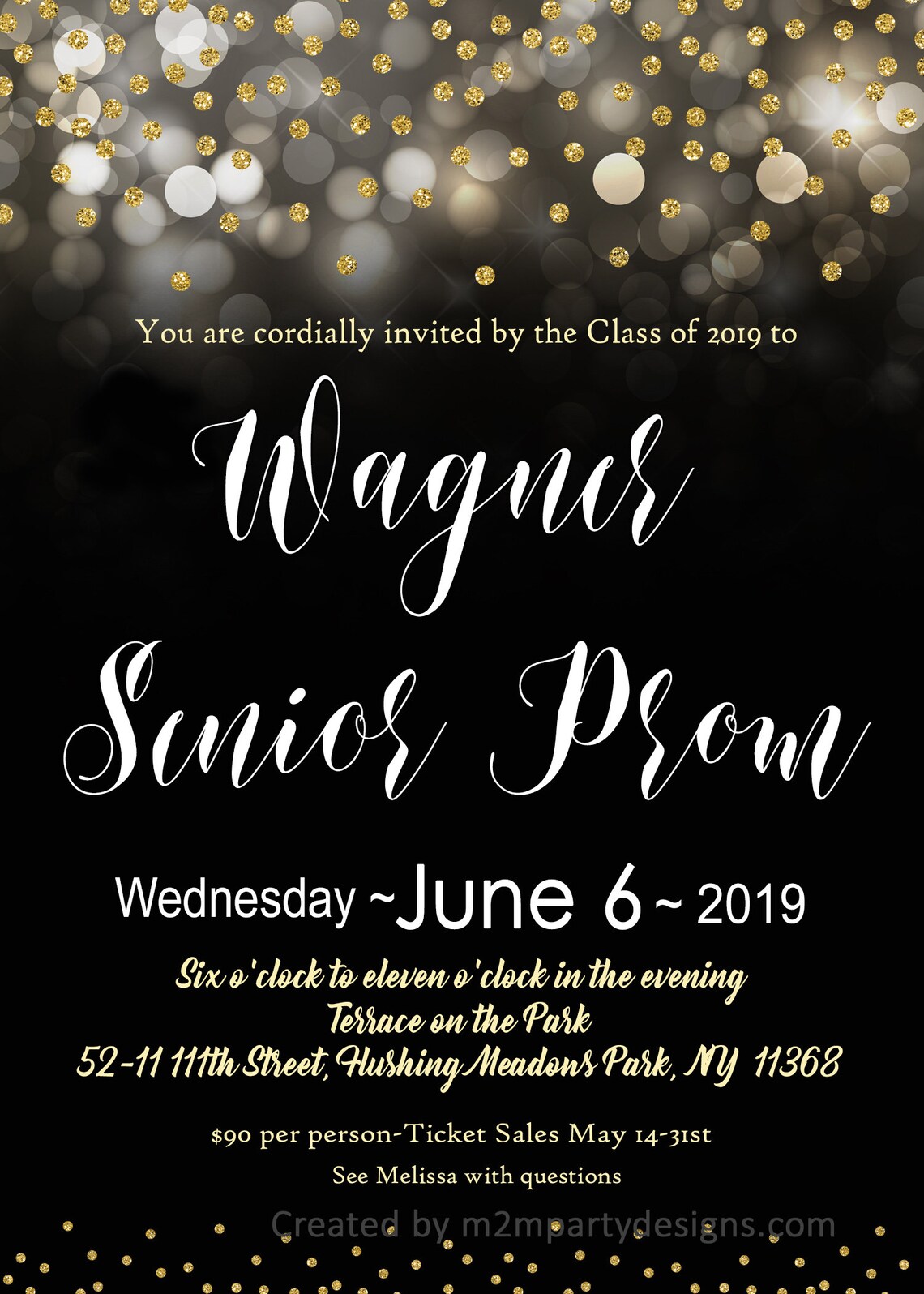 Prom Invitations Starry Night Gold Glitter Under the Stars | Etsy