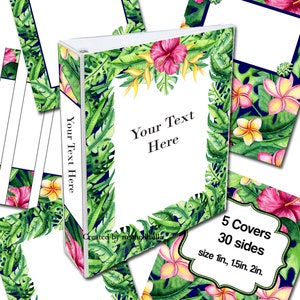 Tropical Binder Covers: Editable School Set (digital Download) - Etsy