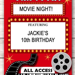 Movie Name Tags, Hollywood Party Tags, Digital, Instant Download, SET ...