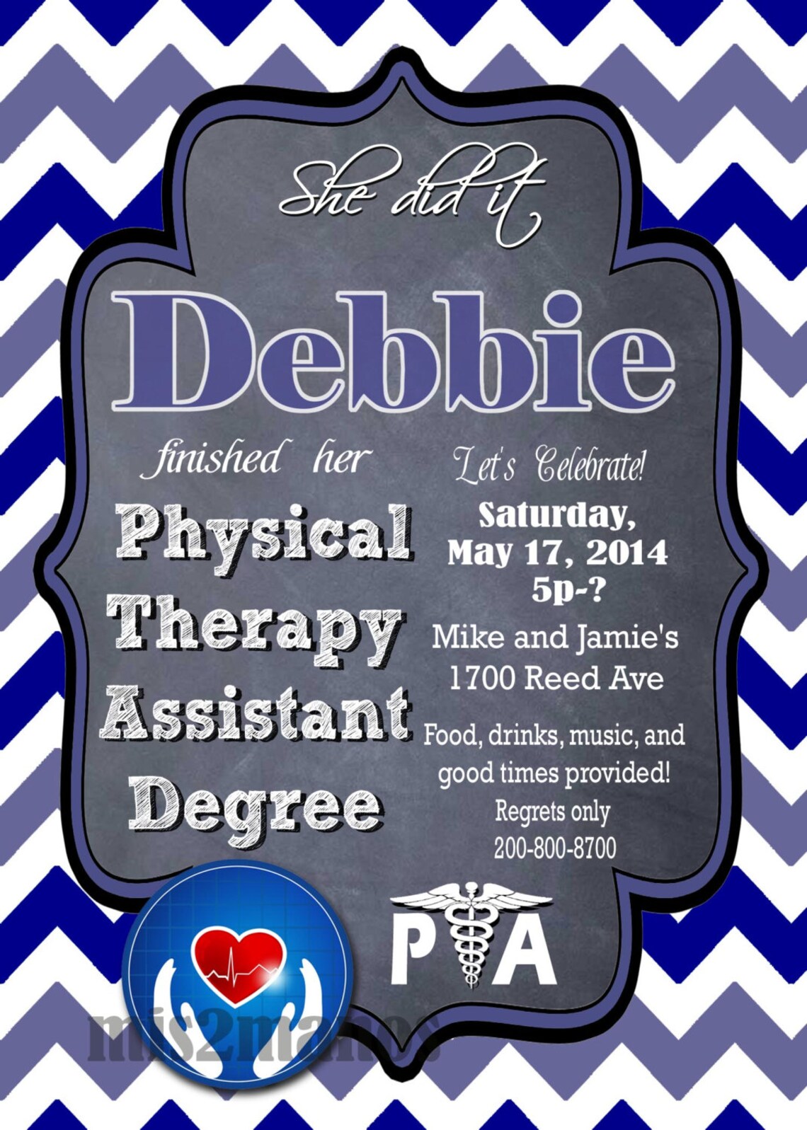 Physical Therapy Assistant Degree/ PTA Graduation Party - Etsy