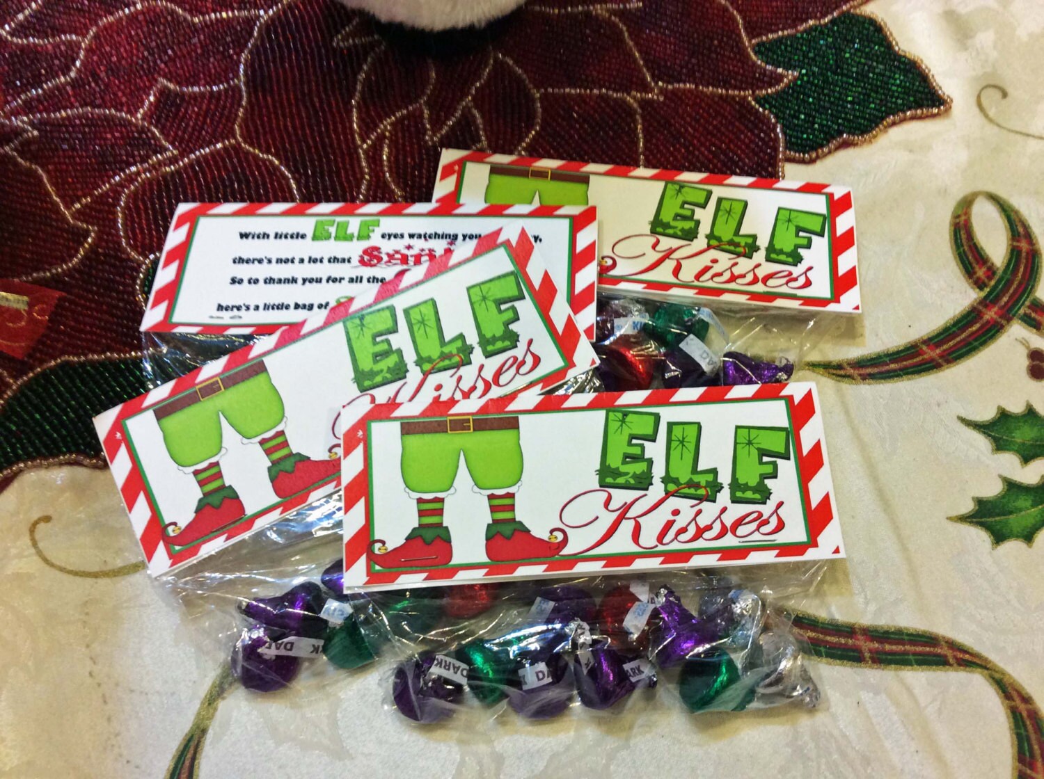 Elf Kisses Treat Bag TOPPERS Snowman Treat Bag Toppers - Etsy