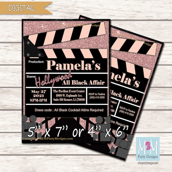 Old Hollywood Invite - Etsy