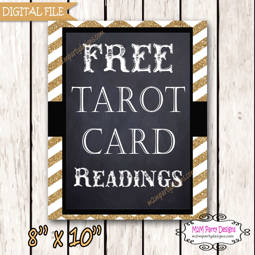 Tarot Reading Sign - Weddingphoto Booth Sign - Sign Printable - DIY ...