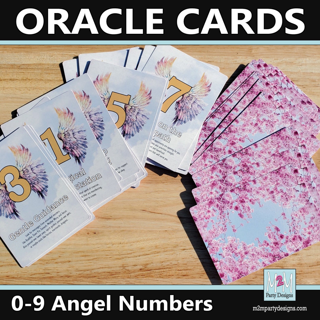 Angel Numbers Oracle Card Deck Set of 54 Cards - Etsy