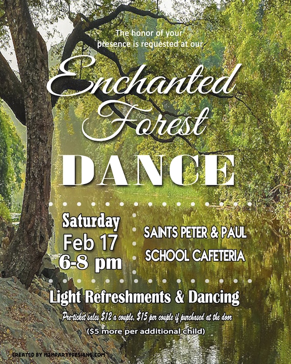 Enchanted Forest Prom Invitation With String Lights. Printable | Etsy
