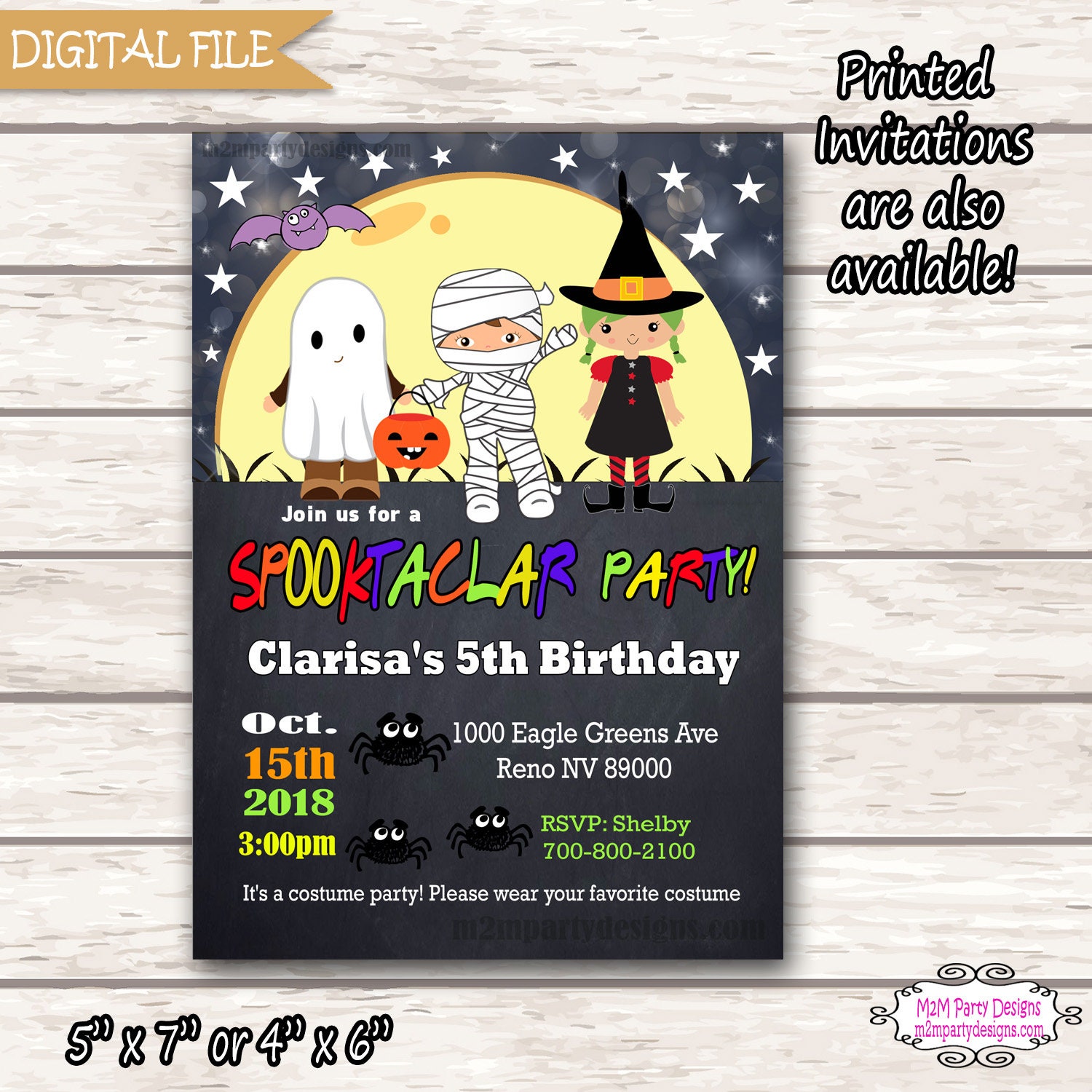 Halloween birthday invitation Costume party. Halloween Dance. | Etsy