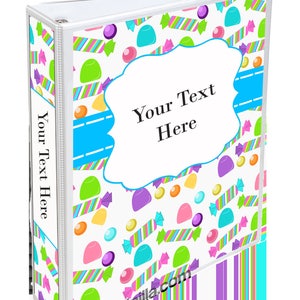 Binder Covers Candy Land Student Teacher Editable Printable Set of 5 ...