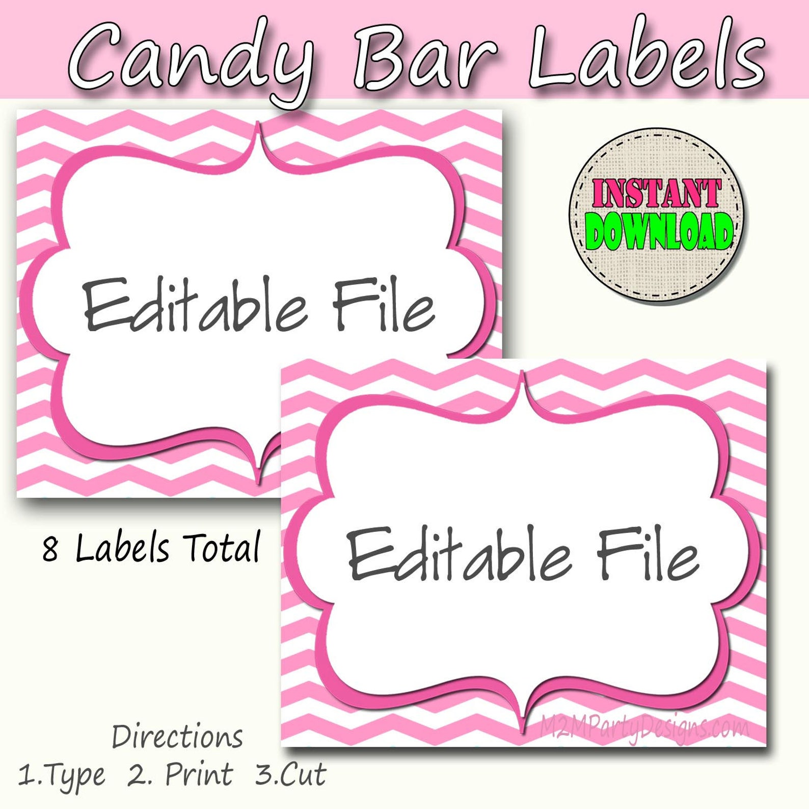 Candy Buffet Labels Black Gold Print EDITABLE Card Candy - Etsy