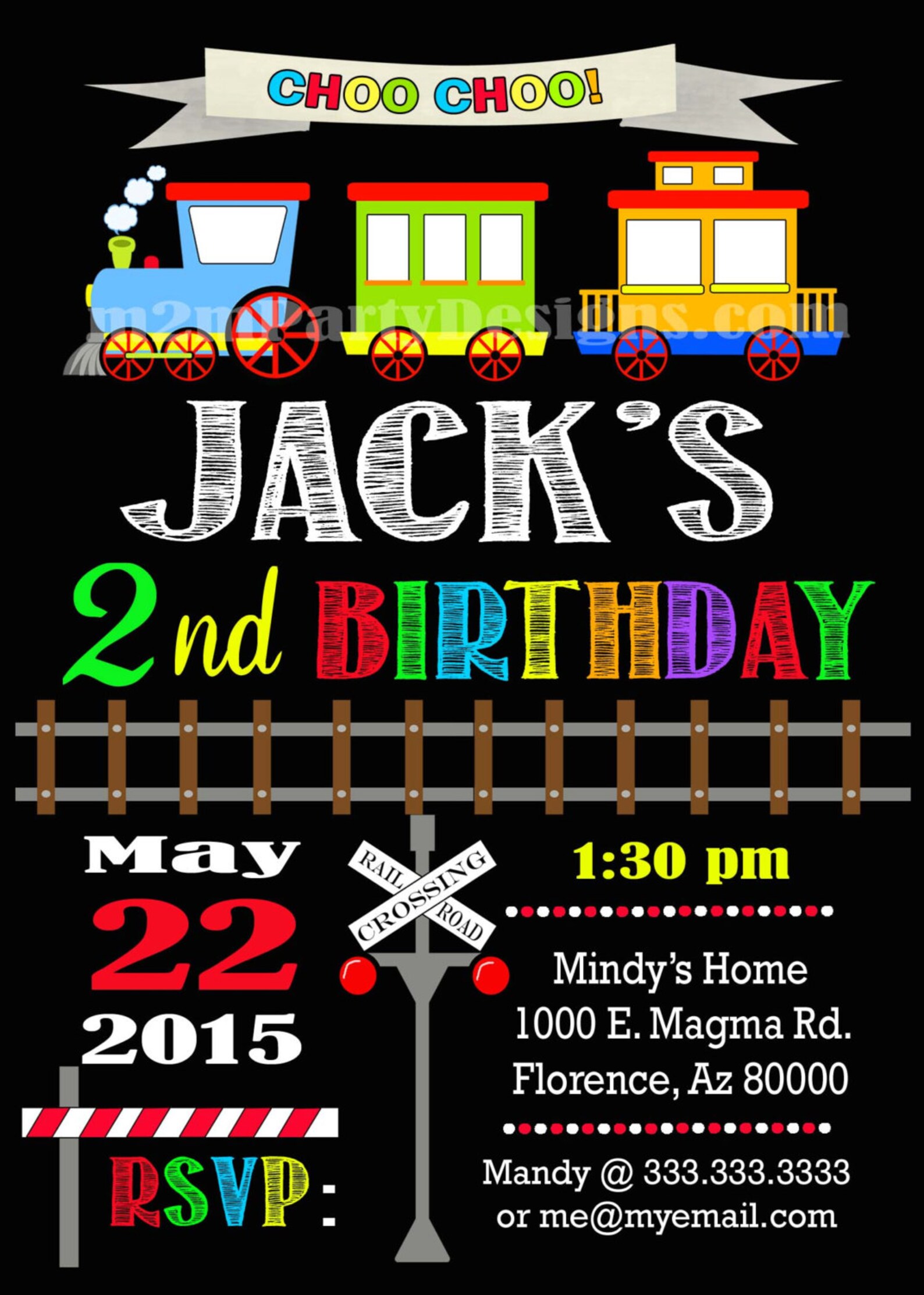 Train Birthday Invitation Trains Invitation Trains Party - Etsy