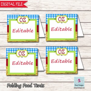 Yellow Brick Road Wizard of Oz Inspired Food Tent Printable Buffet ...