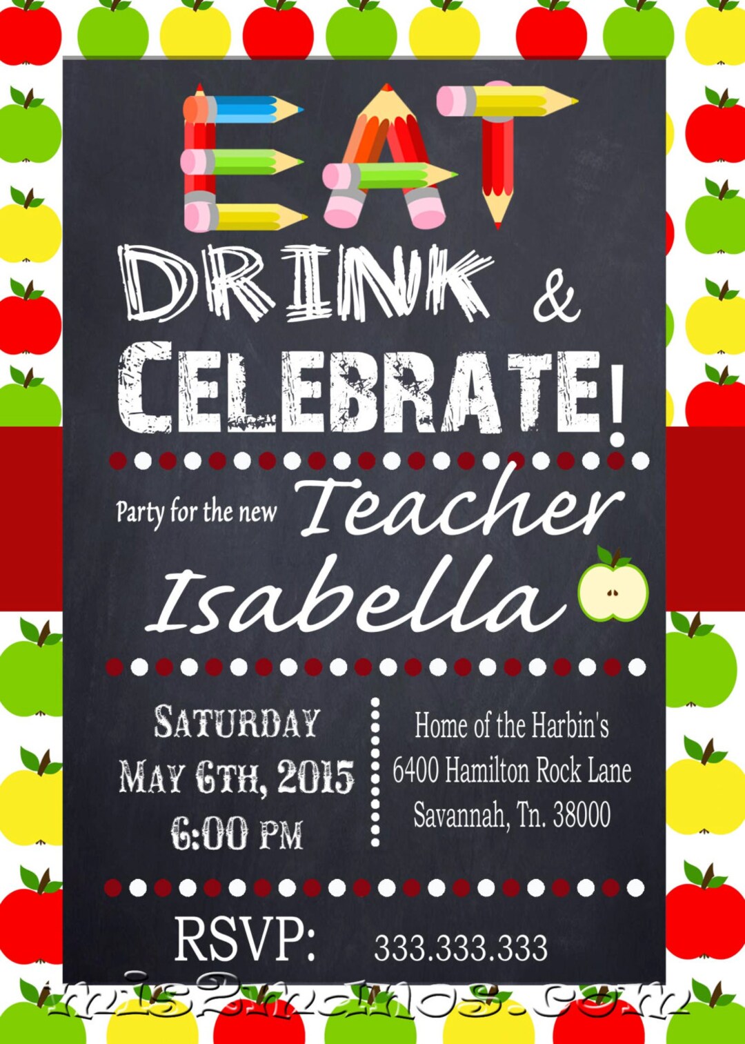 Teacher Education Degree Graduation Invitation Personalized Graduation ...