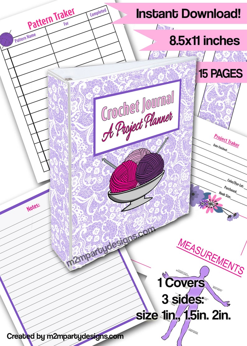 Crochet Journal Planner Printable Crochet Journal Crochet - Etsy