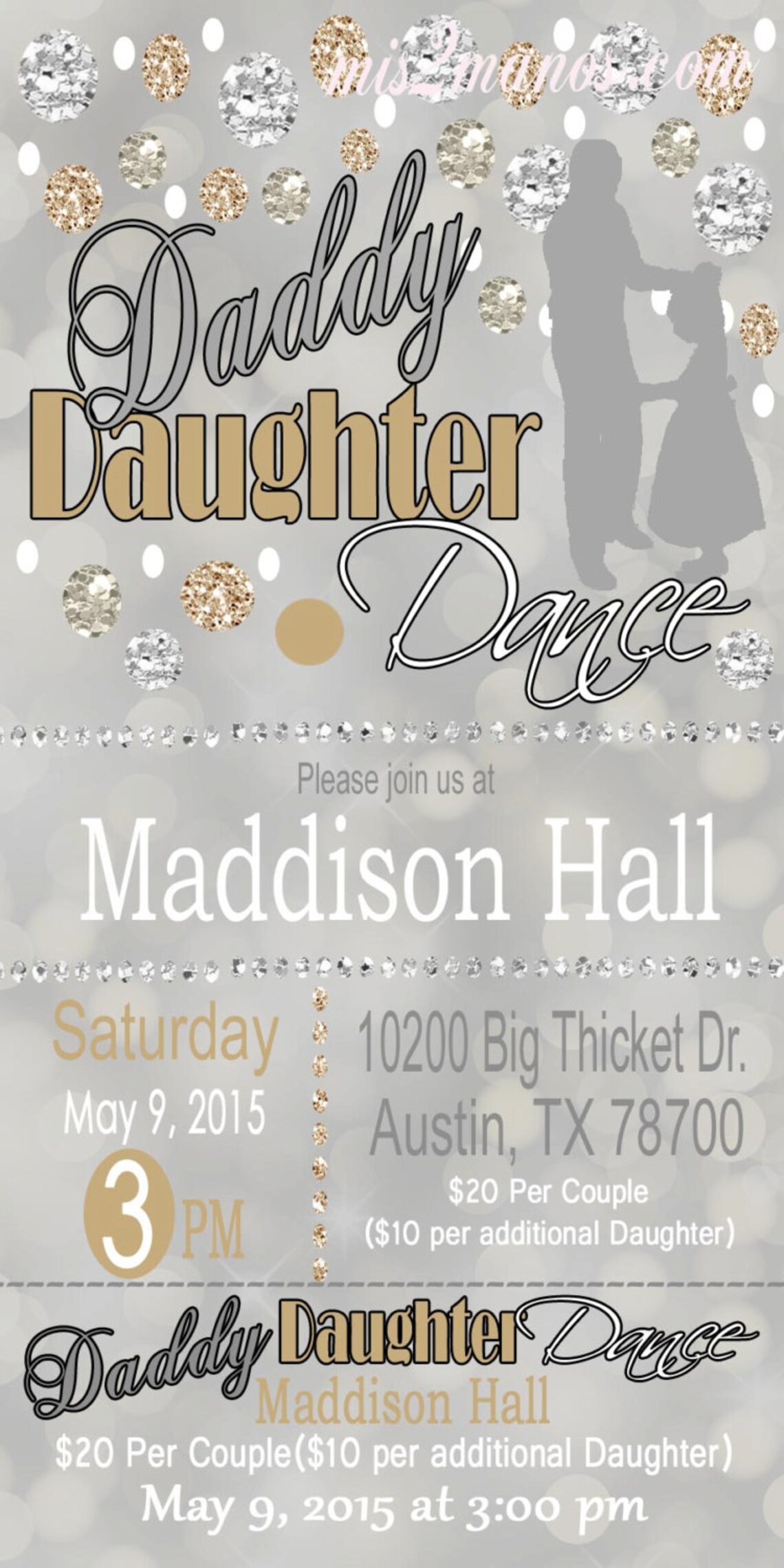 Daddy Daughter Dance Flyer or Ticket Dance Candyland - Etsy