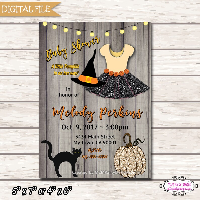 Halloween Birthdayparty Invitation Personalized Printable - Etsy