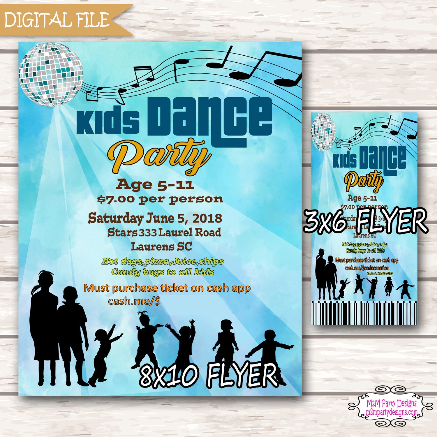 Dance Party Flyer Celebration School Dance Party Flyer. Dance | Etsy