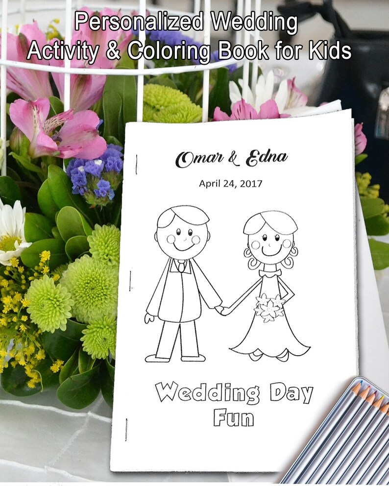 Personalized Wedding Coloring and Activity Book Reception - Etsy
