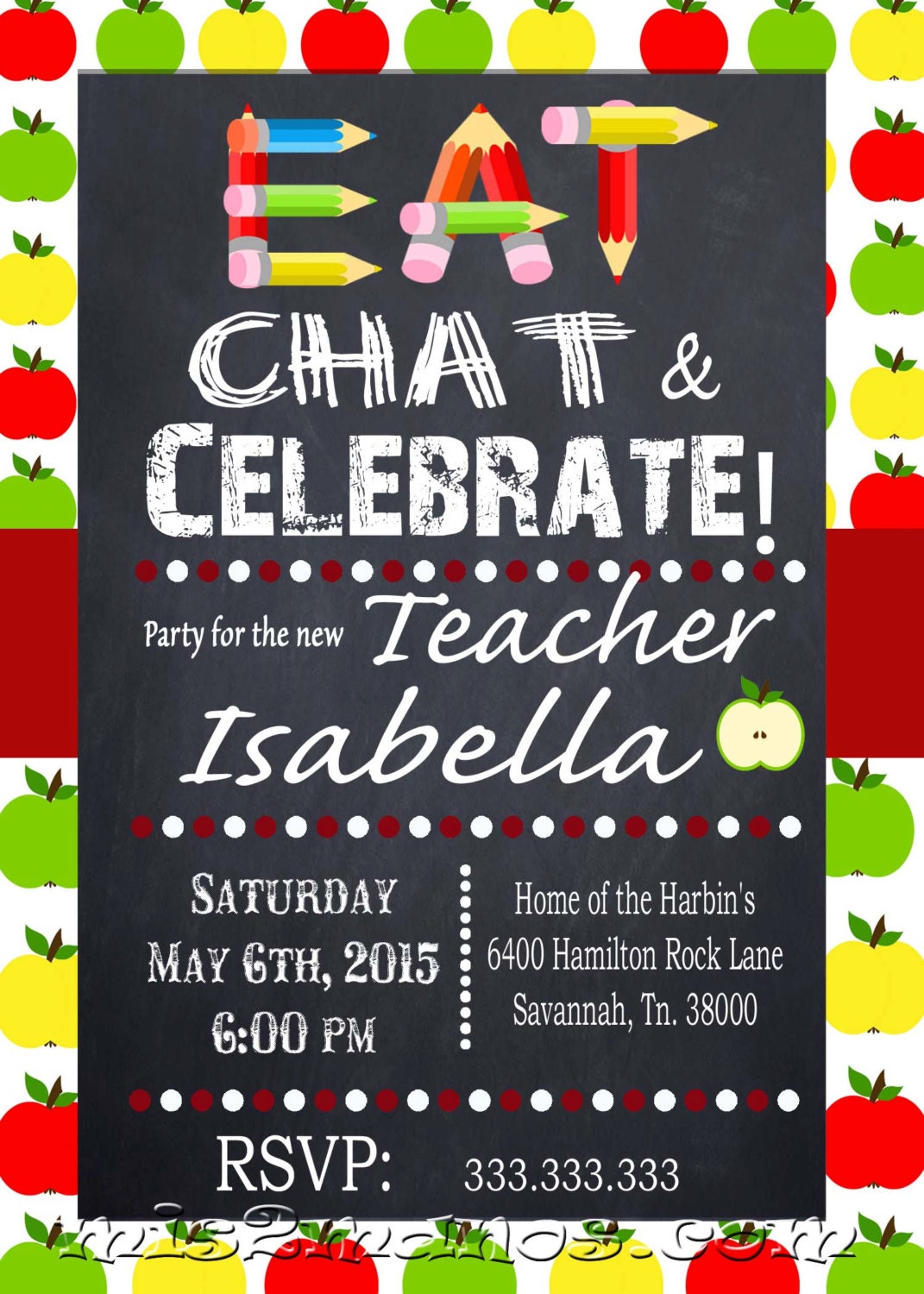 Teacher Graduation Invitation Invitation Personalized - Etsy