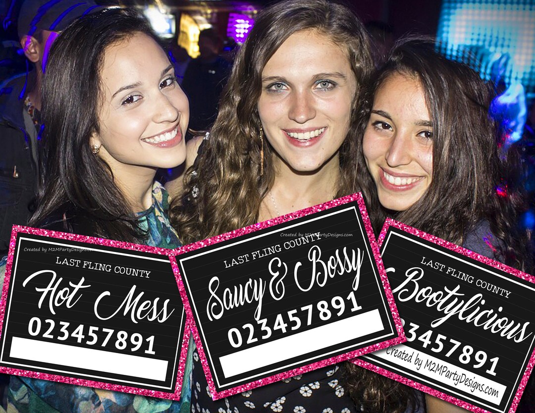 Bachelorette Party, Mugshots Prop Signs, Hot Pink Mug Shot Signs ,photo ...