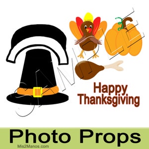 Photo Props Thanksgiving Pilgrim INSTANT DOWNLOAD KIT Set of 6 - Etsy