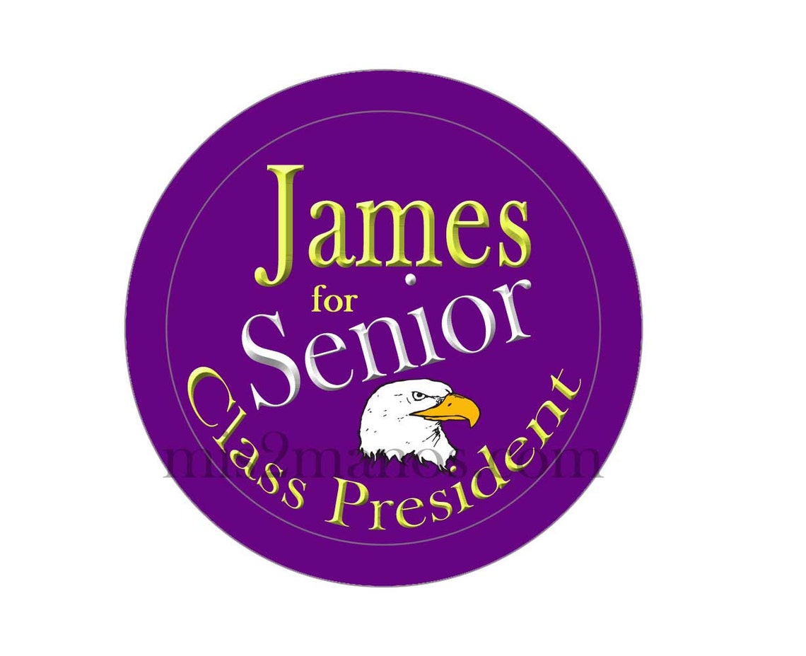 Campaign Buttons 3.5 Inch Button High School President Buttons - Etsy
