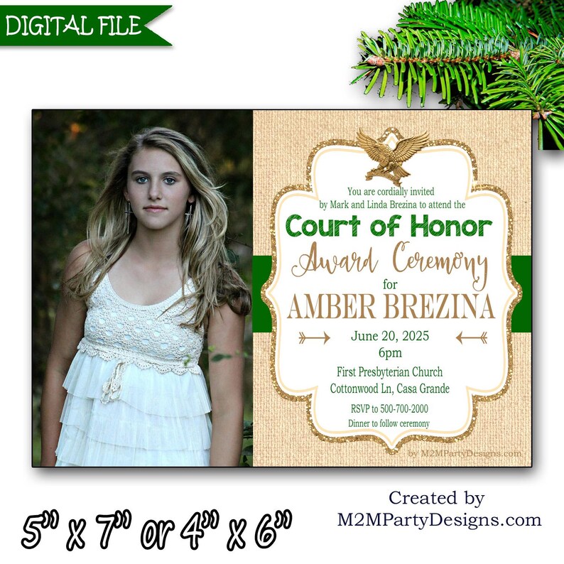 Award Ceremony Invitations, "courageous" Invitation, PHOTO Invitation ...