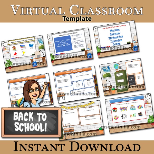 Bitmoji Classroom Template - Etsy