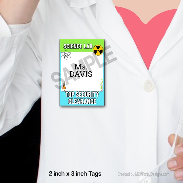 Science Lab Name Tag - Etsy