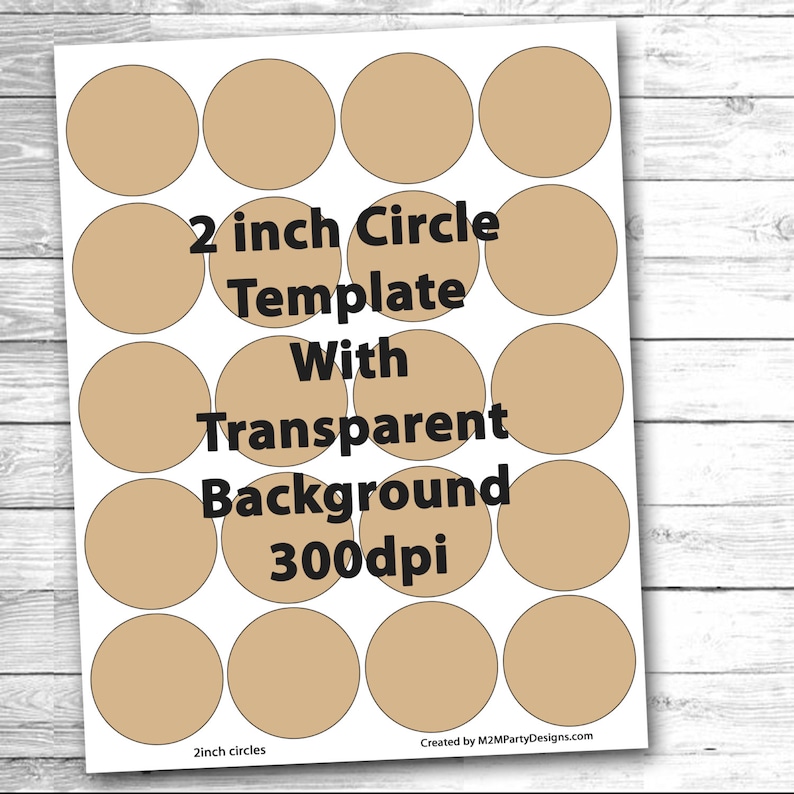 Hang Tag 2 Inch Round Template Circles Digital Template DIY Gift Tags ...