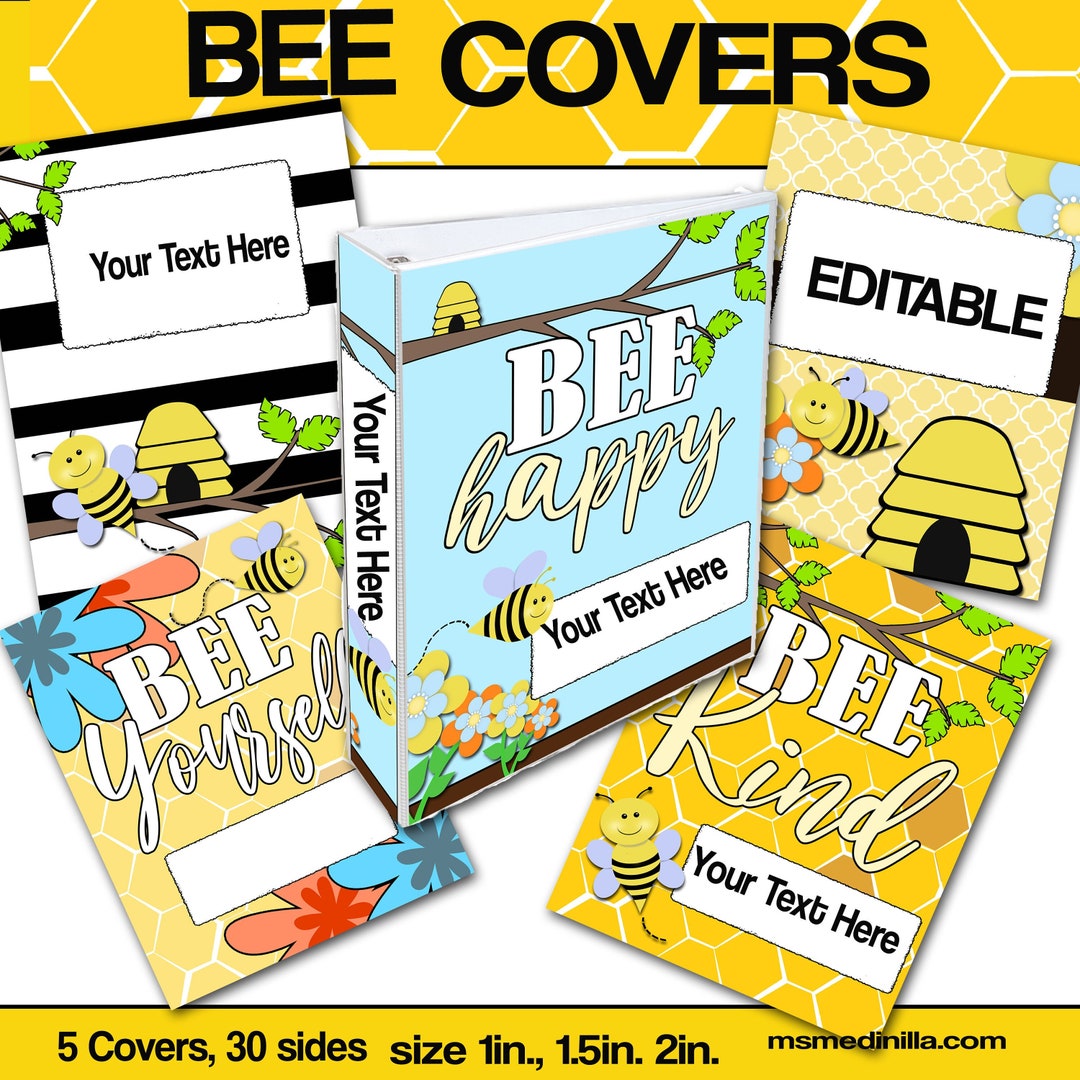 Binder Cover Printable Editable BEE Quotes Binder Covers Super Student ...