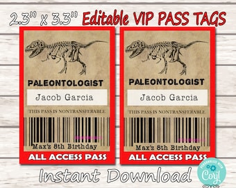 Paleontologist Name Tag - Etsy