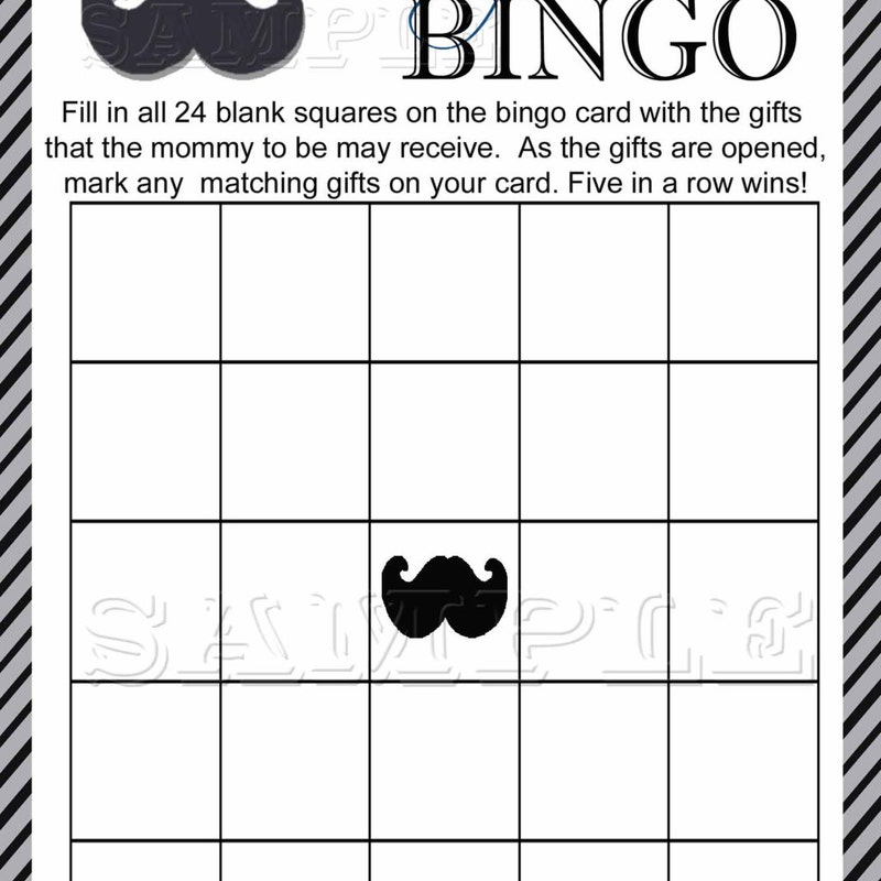 Mustache Baby Shower Game - Etsy