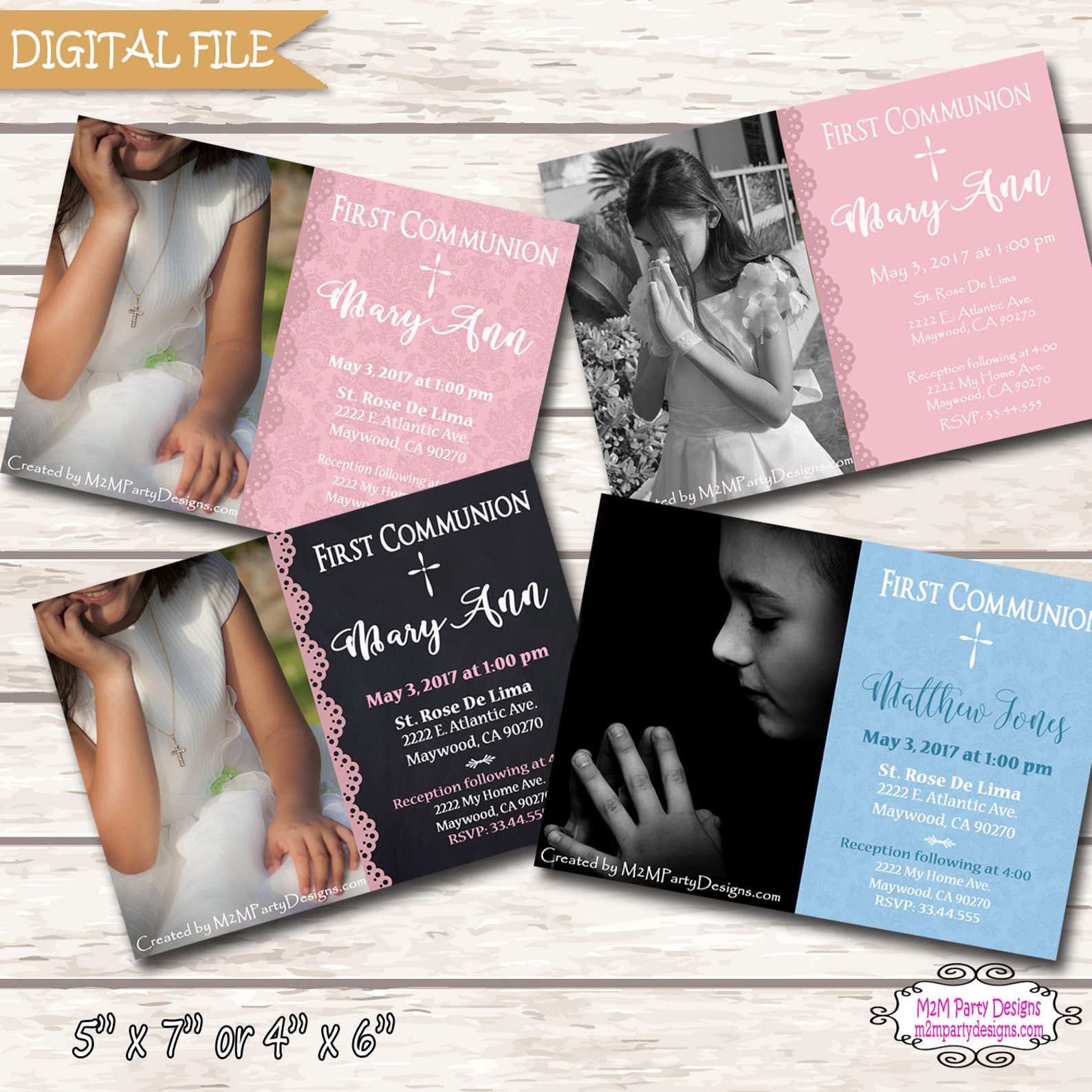 Primera Comunion First Communion Invitation Printable Print | Etsy