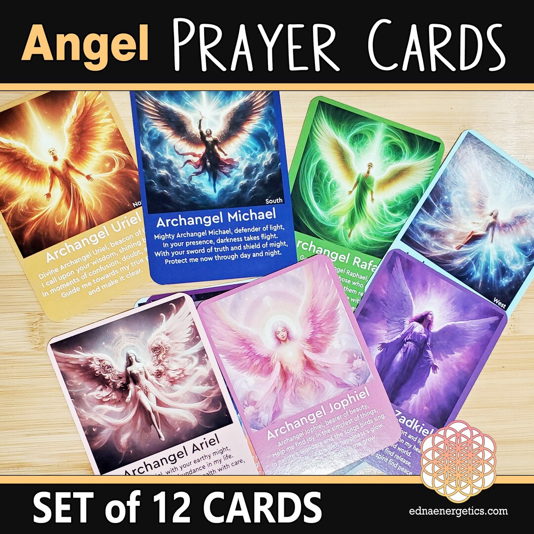 Angel Prayer Cards: Archangel Invocation Set of 12 - Etsy