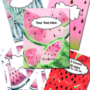 Watermelon Binder Covers Super Student. Teacher Editable Printable Set ...